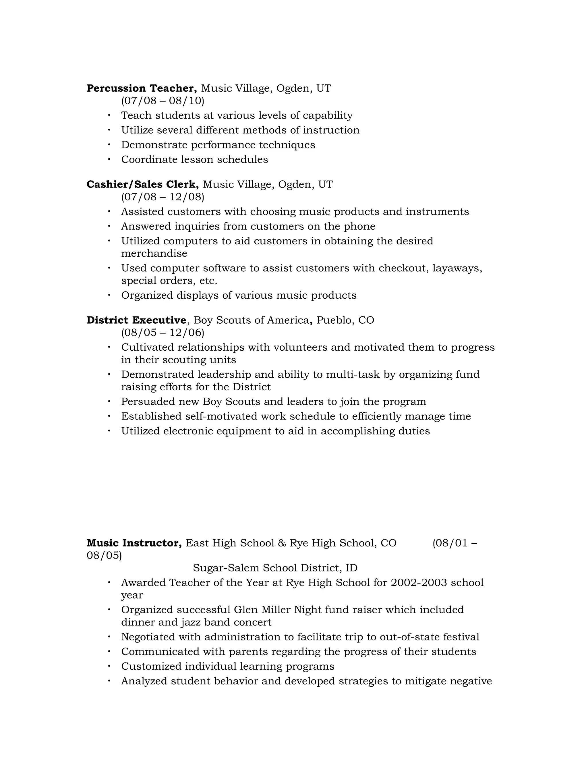 Tim Mason resume - 06 01 15 | PDF