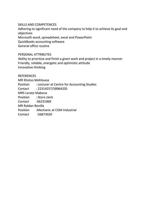 CURRICULUM VITAE OF MPHO MOKHANYA_1 | DOC