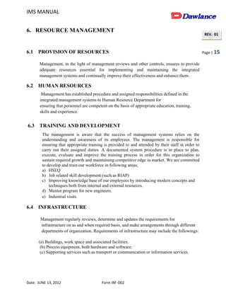 IMS MANUAL REV. 012 | PDF