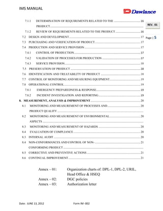 IMS MANUAL REV. 012 | PDF