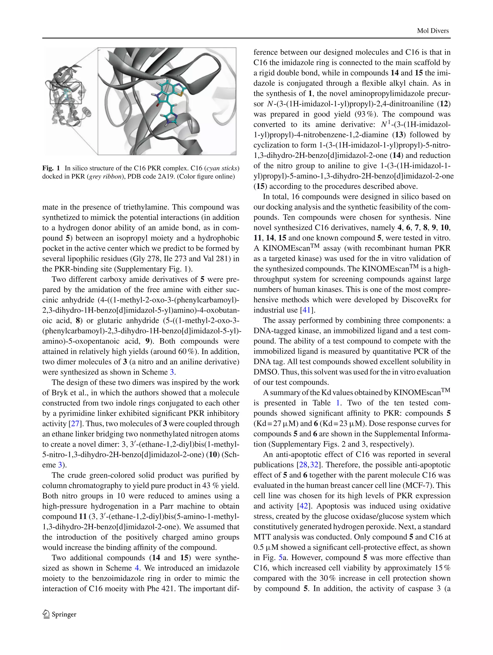 Design and synthesis of novel protein kinase R (PKR) inhibitors | PDF