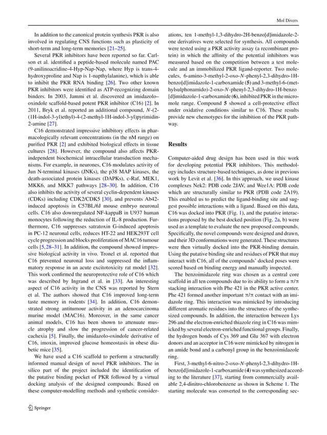 Design and synthesis of novel protein kinase R (PKR) inhibitors | PDF