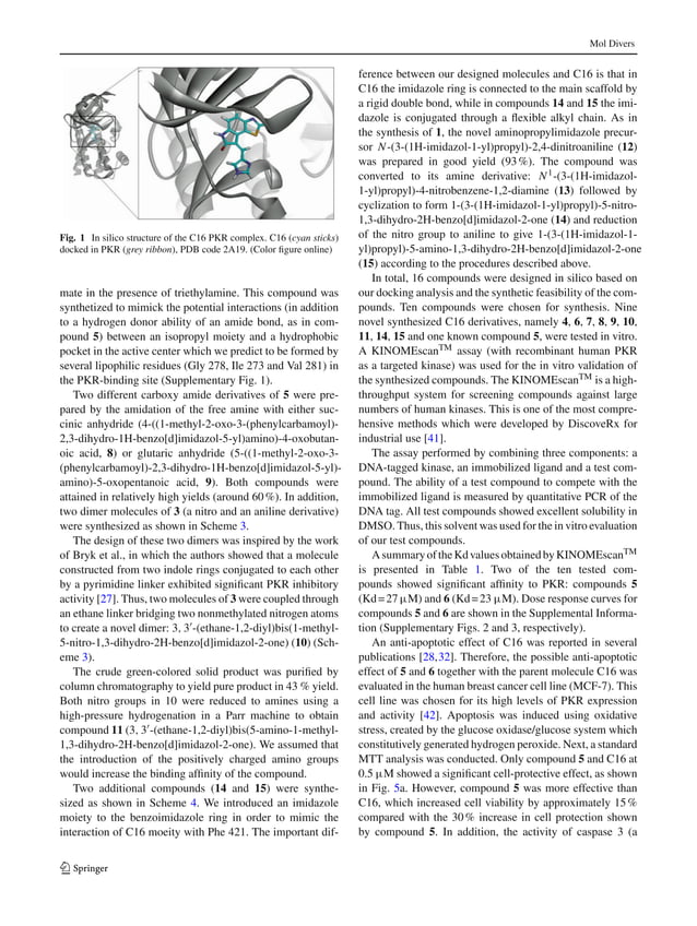 Design and synthesis of novel protein kinase R (PKR) inhibitors | PDF