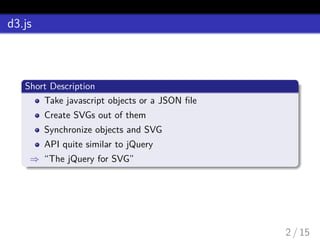 Having fun with graphs, a short introduction to D3.js