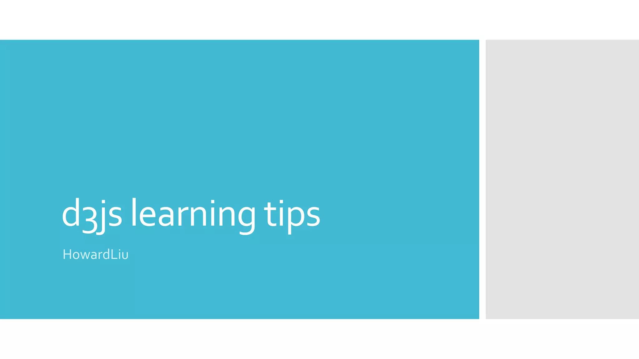 D3js learning tips | PPTX
