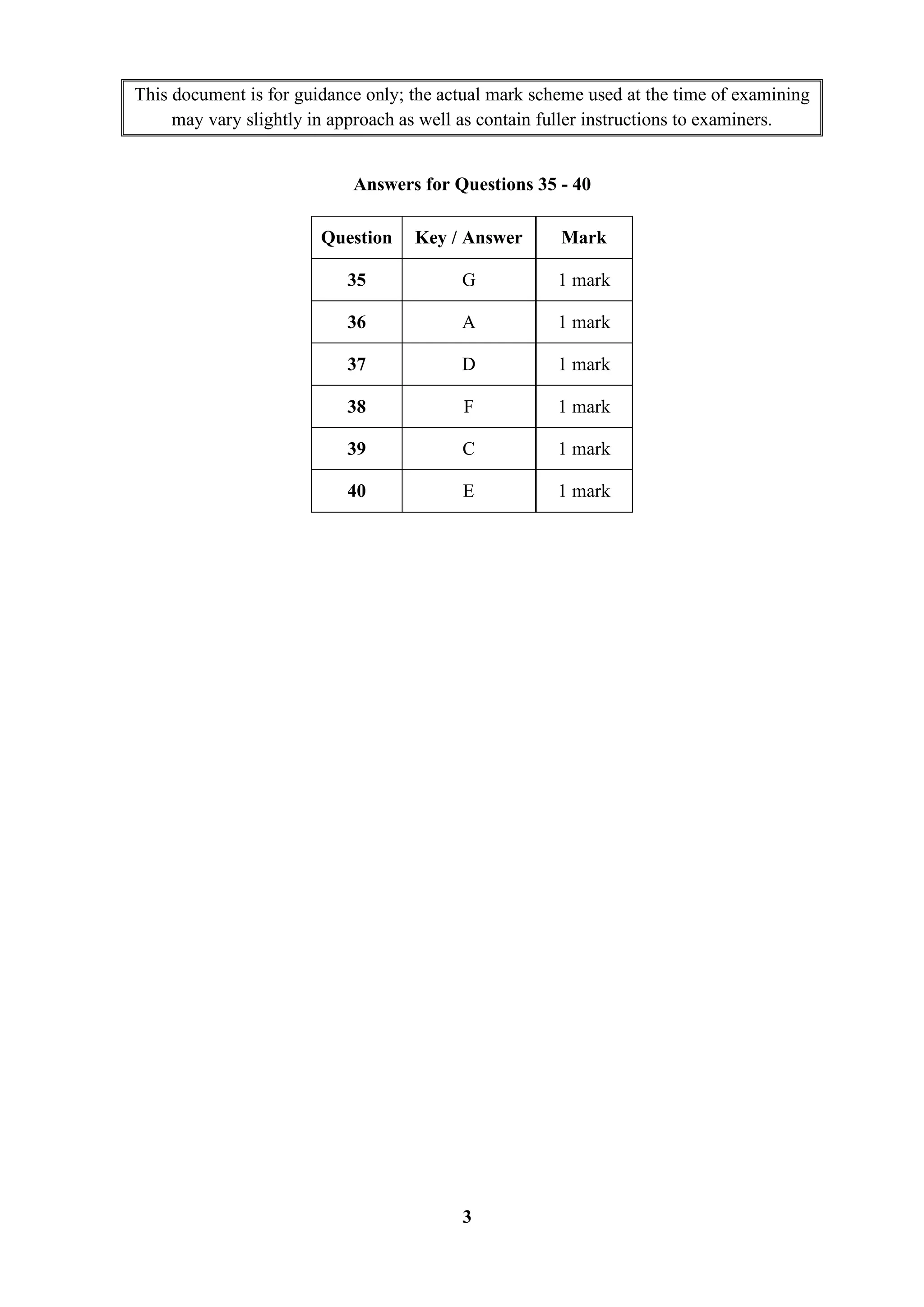 Pt3 reading sample test key | PDF