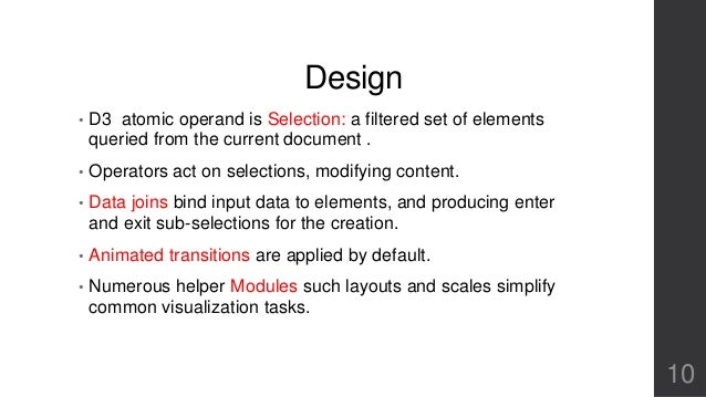 D3 : Data driven documents with Data visualization principles