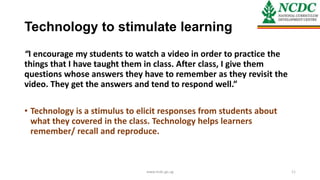 Use of ICT in learning Ncdc | PPT