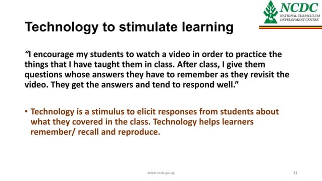 Use of ICT in learning Ncdc | PPT