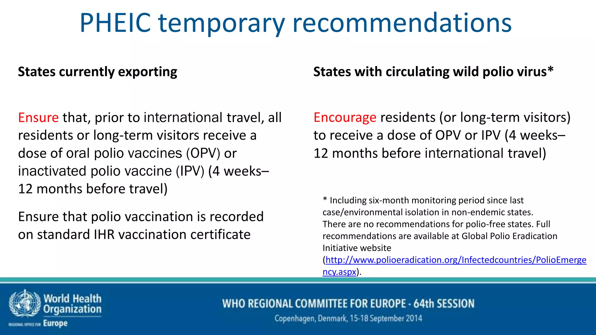 Global Polio Eradication Initiative: implementing the Polio Eradication ...
