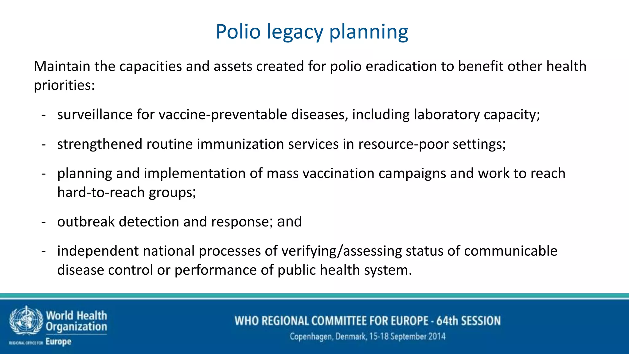 Global Polio Eradication Initiative: implementing the Polio Eradication ...