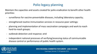 Global Polio Eradication Initiative: implementing the Polio Eradication ...