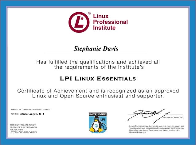 Linux Essentials Certificate | PPT