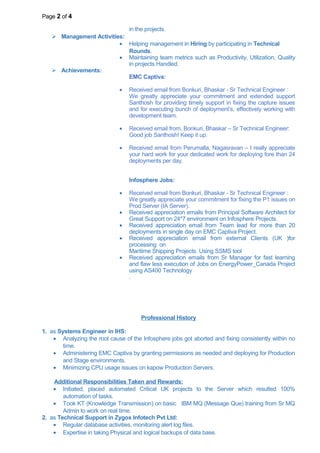 Santhosh_ Production Support_ | PDF