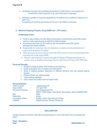 Santhosh_ Production Support_ | PDF