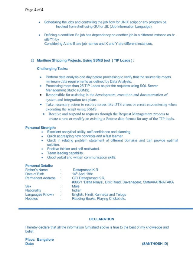 Santhosh_ Production Support_ | PDF