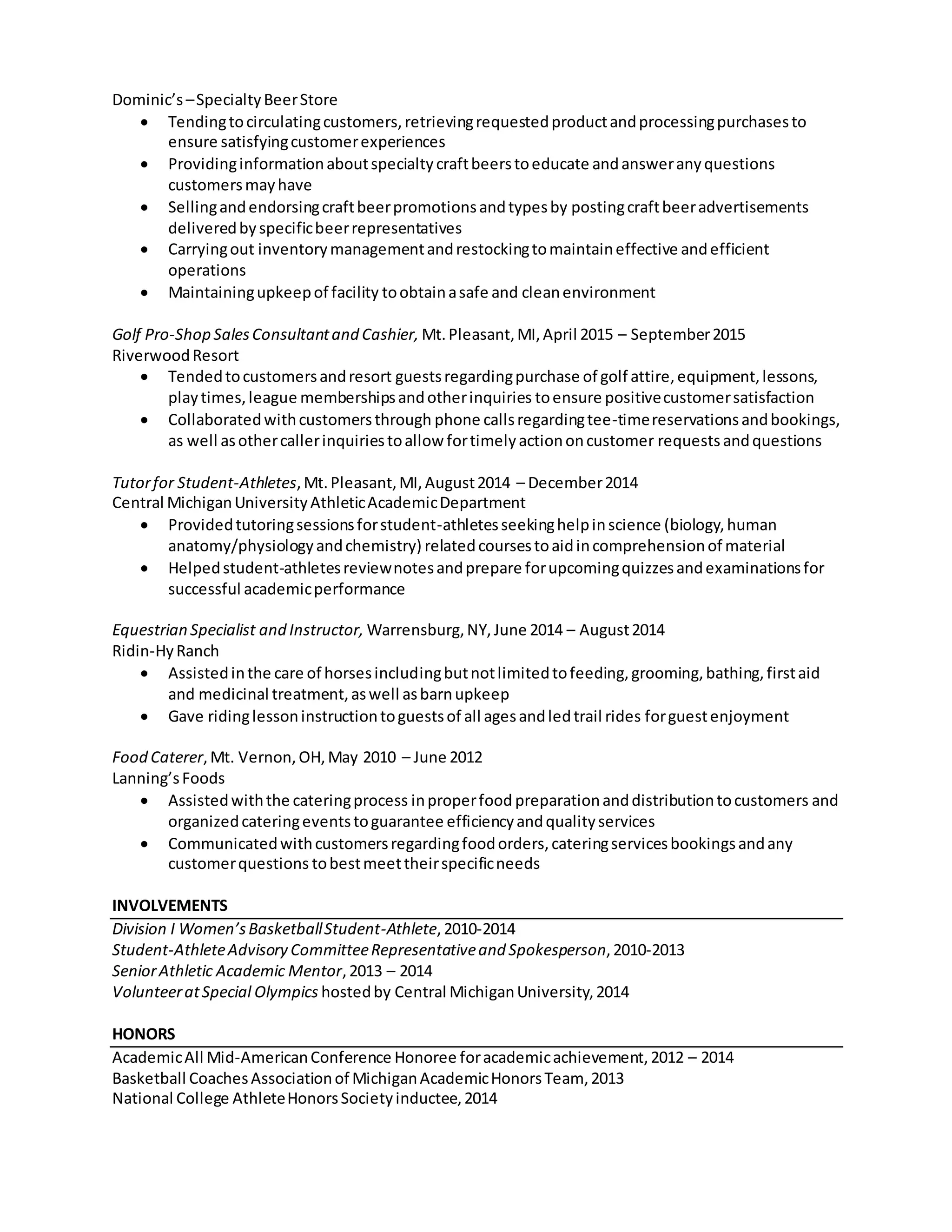 Resume - Nov 2016 | PDF