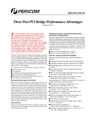 PCI Bridge Performance | PDF