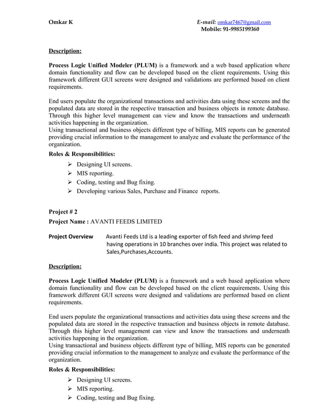 Omkar_Resume | PDF