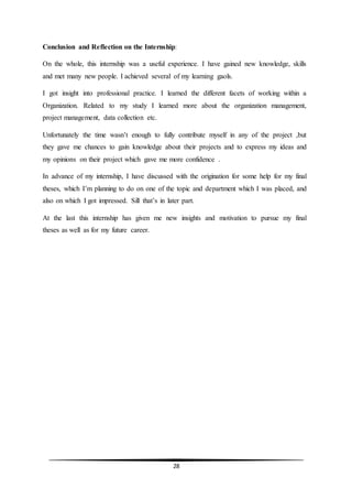 2 nd Internship Report final | DOCX
