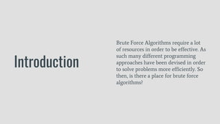 Brute forcing your privacy | PPT