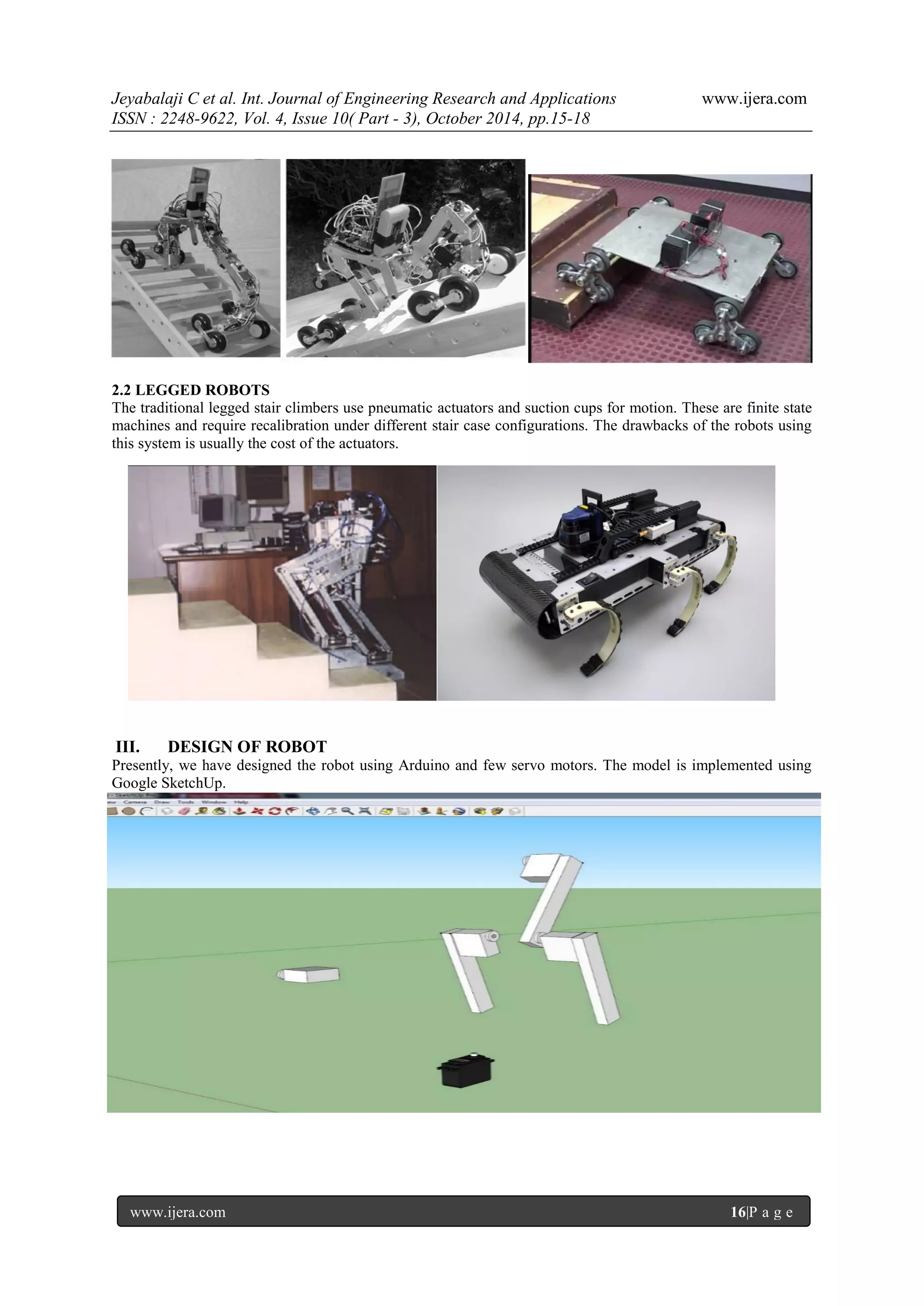 Design of Low Cost Stair Climbing Robot Using Arduino | PDF