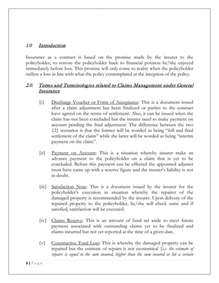 Claims Processing & Administration in General Insurance | PDF