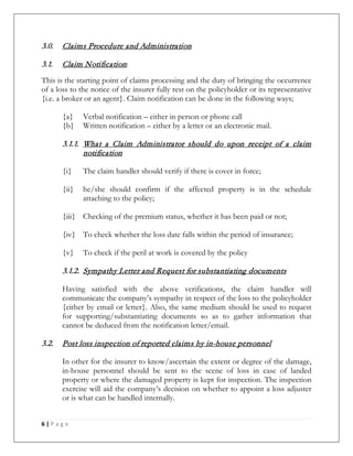 Claims Processing & Administration in General Insurance | PDF