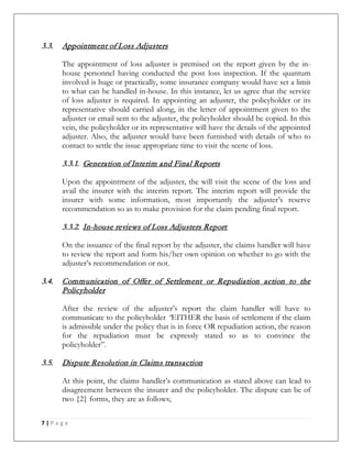 Claims Processing & Administration in General Insurance | PDF