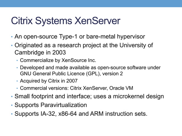 Hypervisors and Virtualization - VMware, Hyper-V, XenServer, and KVM | PDF