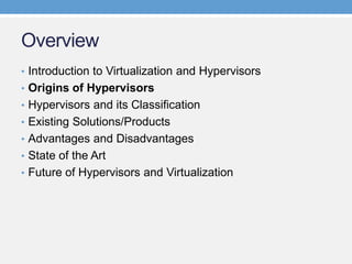 Hypervisors and Virtualization - VMware, Hyper-V, XenServer, and KVM | PDF