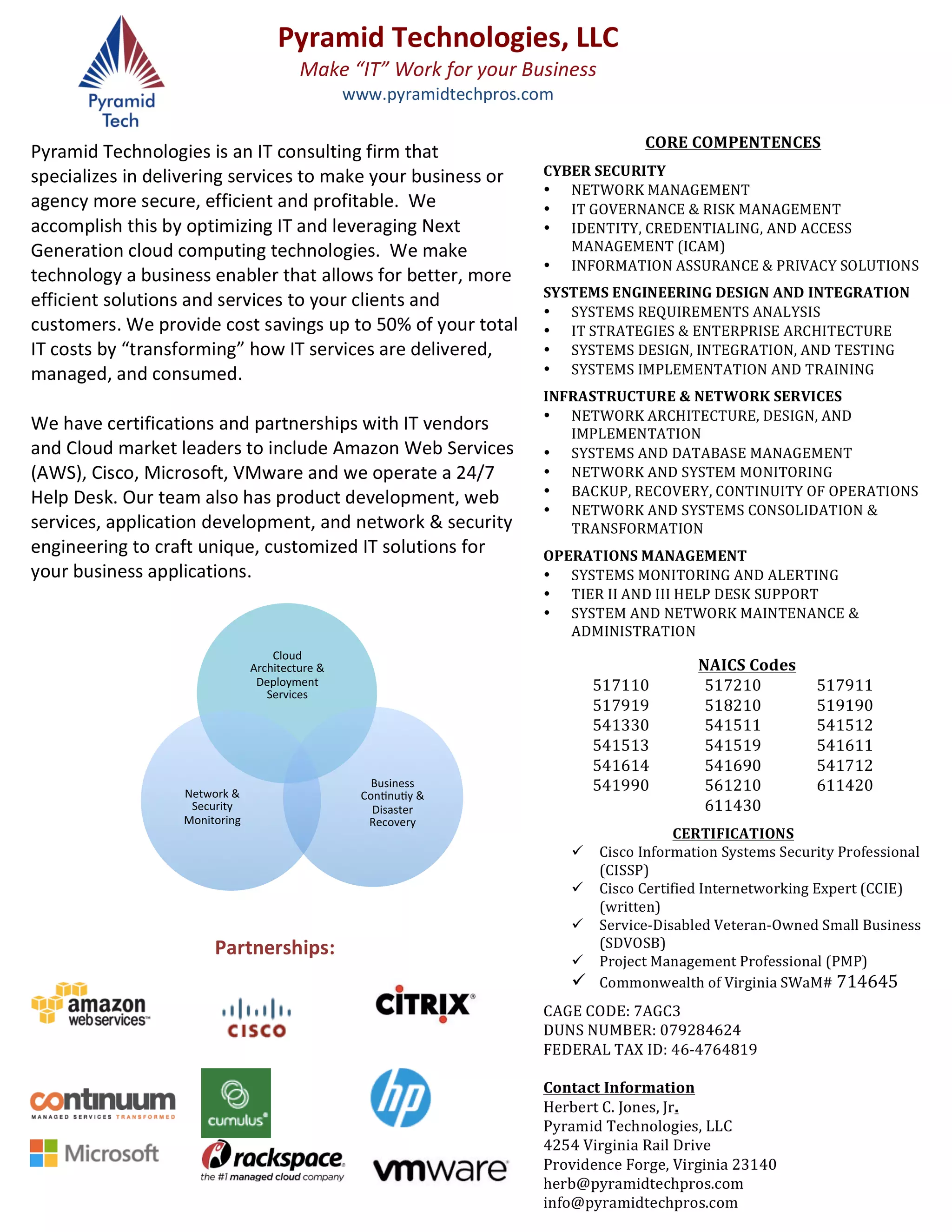 Pyramid Technologies Capability Statement & Technical | PDF