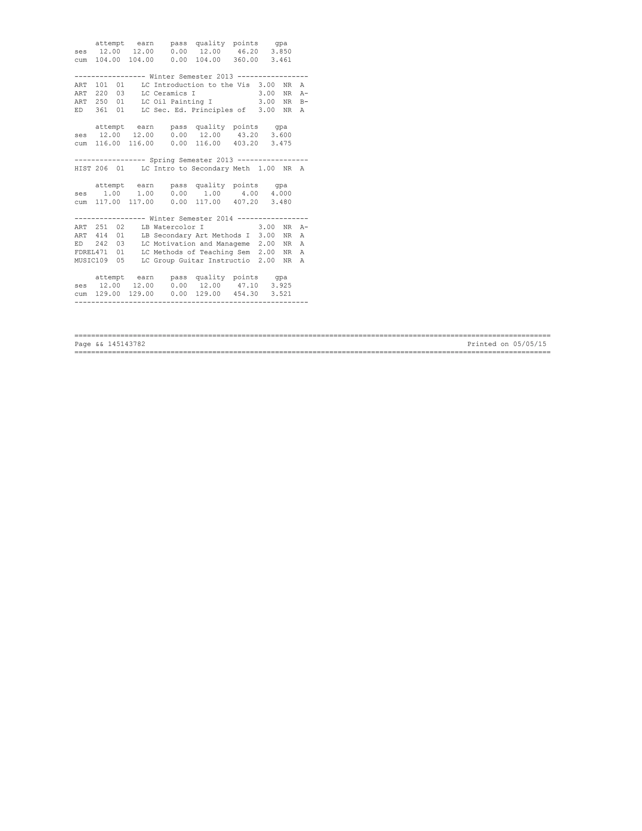 Transcript | PDF | Undergraduate Education | College Education