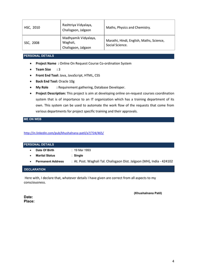 Khushal Patil New | PDF