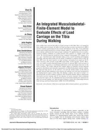 An Integrated Musculoskeletal-Finite-Element Model to Evaluate Effects of Load Carriage on the ...