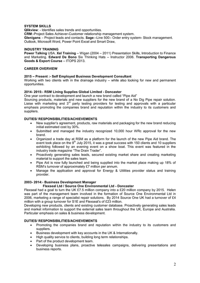 Helen Armitage - Calvert .docx CV Jan 2016 | PDF