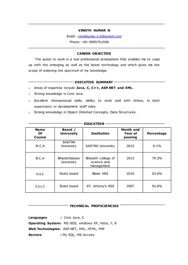 Vinod resume | PDF