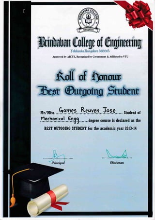 Best Student Certificate | PDF