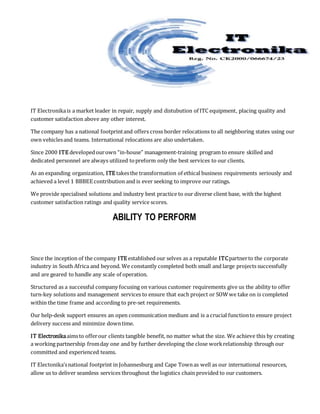 ITE PROFILE JUNE 2016 docx | DOCX