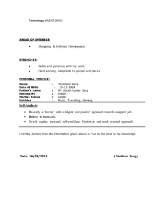 shubham resume | DOCX