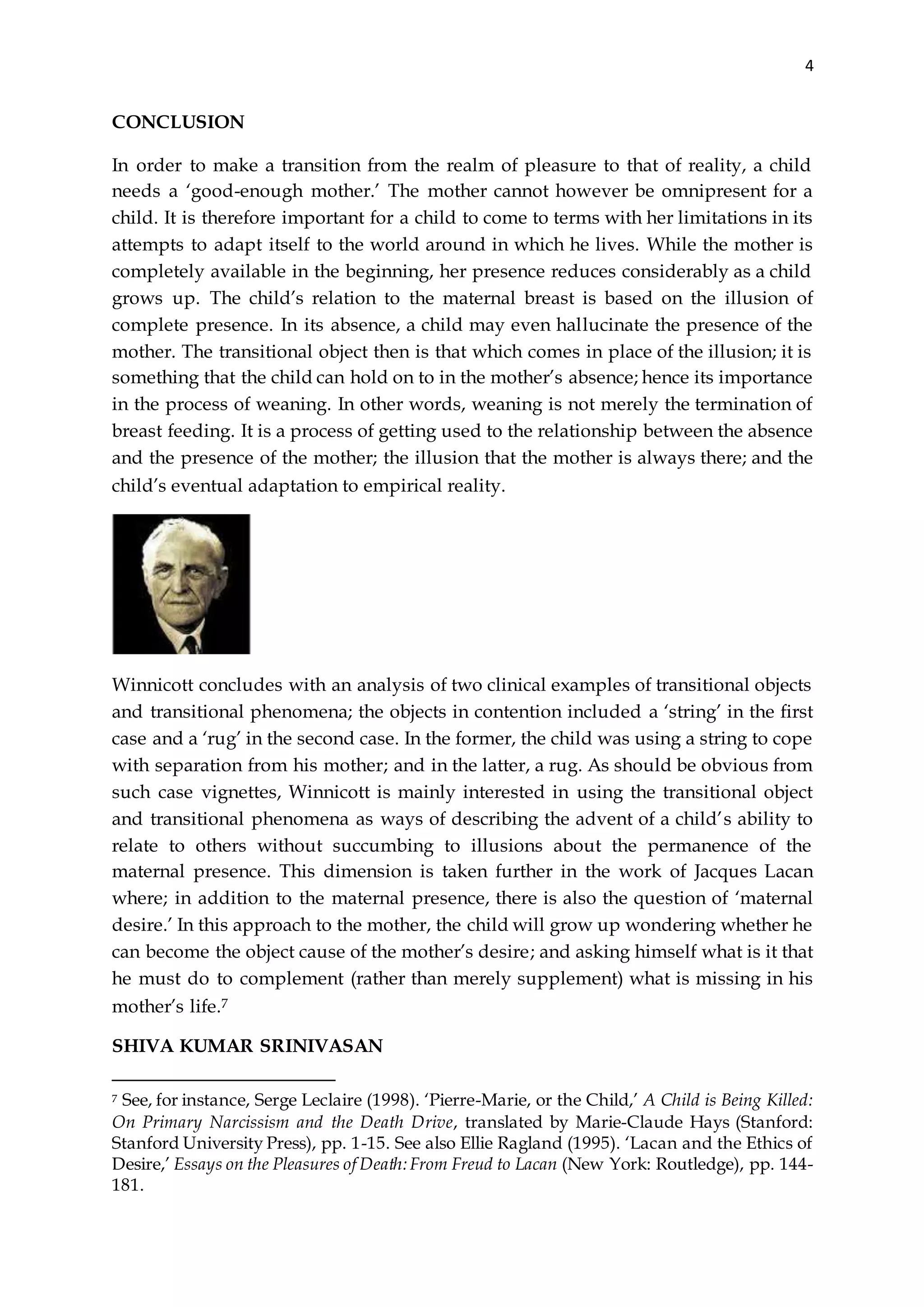 On Transitional Objects | DOCX