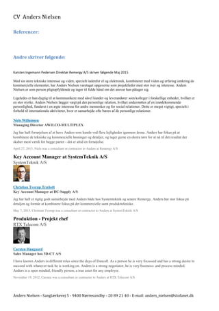 Anders Nielsen CV 18-01-2016 | PDF