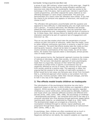 Reading 3- David Gauntlett - Ten things wrong with the media 'effects ...