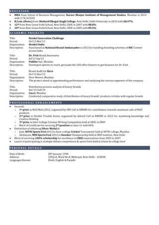 Sahil_Batra_CV_NMIMS_Marketing_Final | PDF
