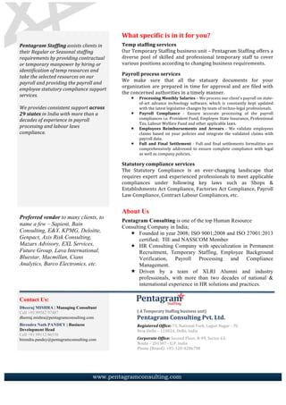 Pentagram Staffing Broucher 2016 | PDF