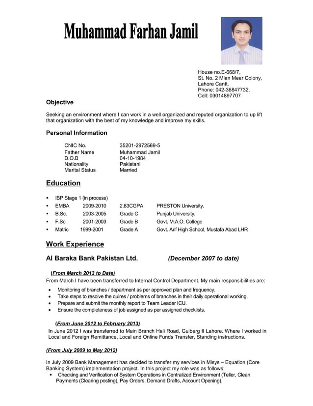 Farhan Jamil's Resume | PDF