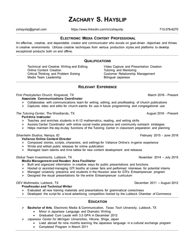 Resume 9-30-16 | DOCX | Education
