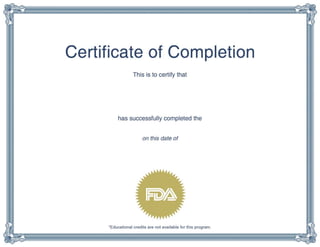 FDA certificate | PPT