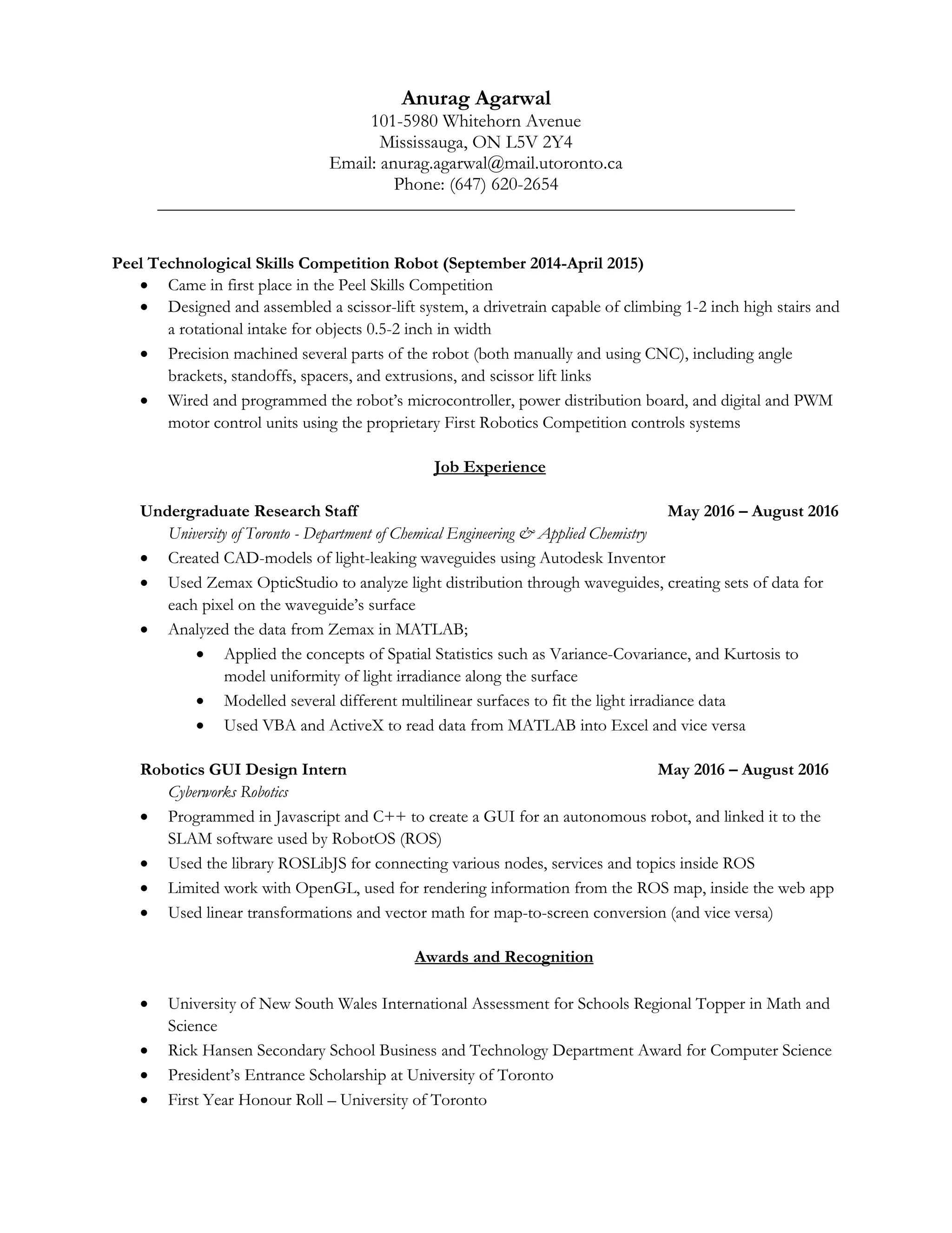 Anurag Agarwal Resume | PDF | Programming Languages | Computing