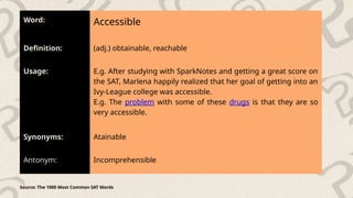 SAT 101 PRESENTATION SLIDE FOR TEACHING | PPT